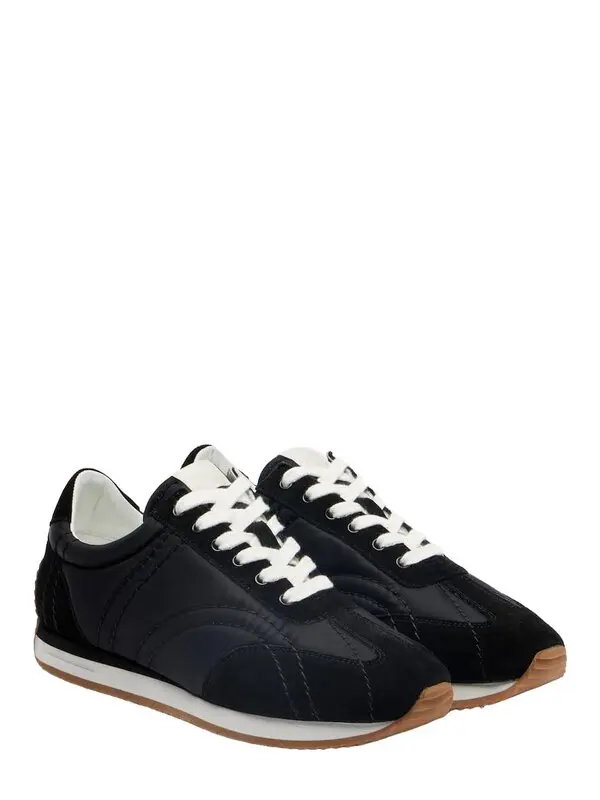 TOTEME Suede-trimmed Sneakers - Black