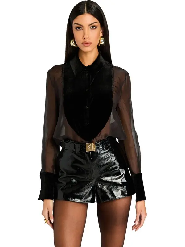Retrofete Liana Silk Blouse - Black