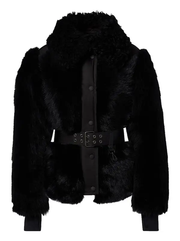 Moncler Valdivian Shearling Down Jacket - Black