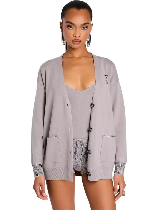 Retrofete Sidara Cardigan - Cloud/gunmetal