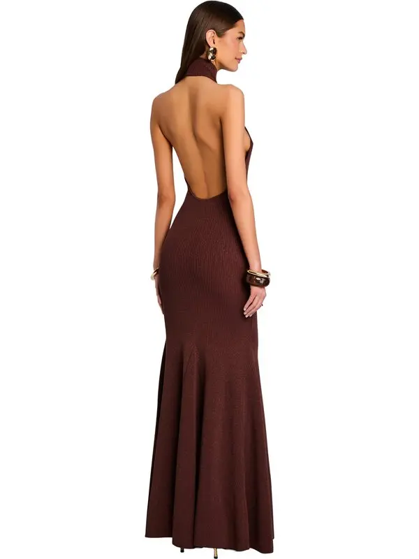 Retrofete Kimbra Knit Gown - Metallic Espresso