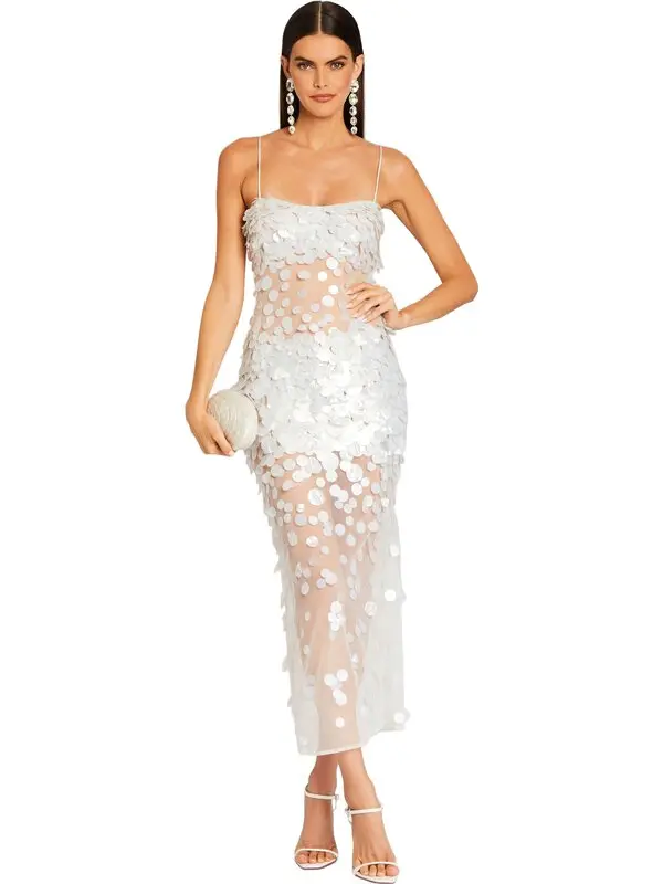 Retrofete Mischa Sequin Dress - Ivory