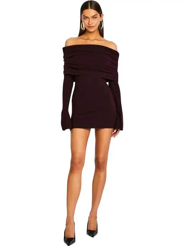 SEROYA Selene Mini Dress - Merlot