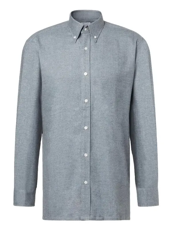 Charvet Cotton Flannel Shirt - Grey