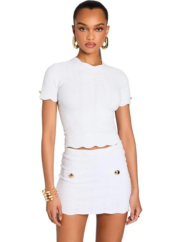 Retrofete Aisha Knit Top - Optic White