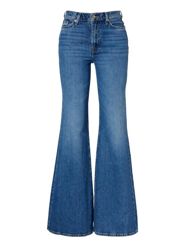 7 For All Mankind Retro Flare Mid-rise Flared Jeans - Blue