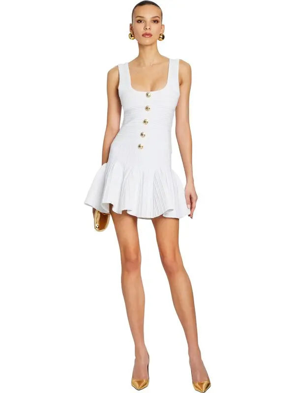 Retrofete Brooke Bandage Knit Dress - White