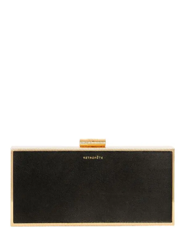 Retrofete Milo Metal Evening Clutch - Black/gold Metal