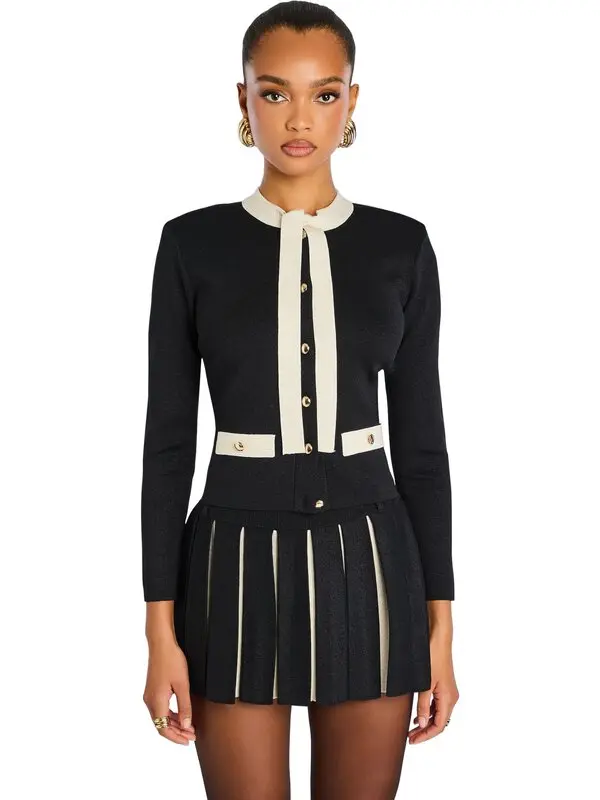 Retrofete Virginie Knit Jacket - Metallic Black