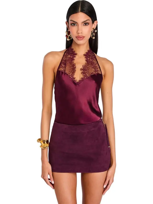 SANS FAFF Sienna Lace Top - Bordeaux