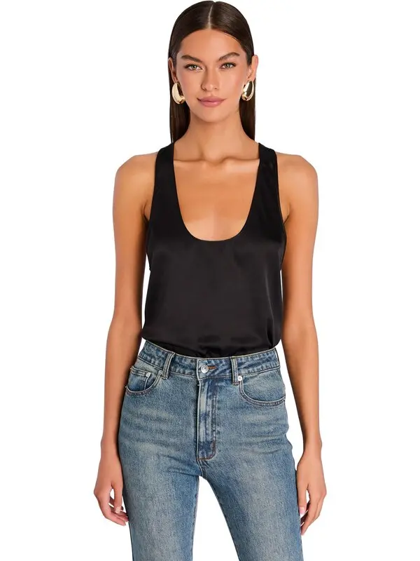 Retrofete Dori Silk Top - Black