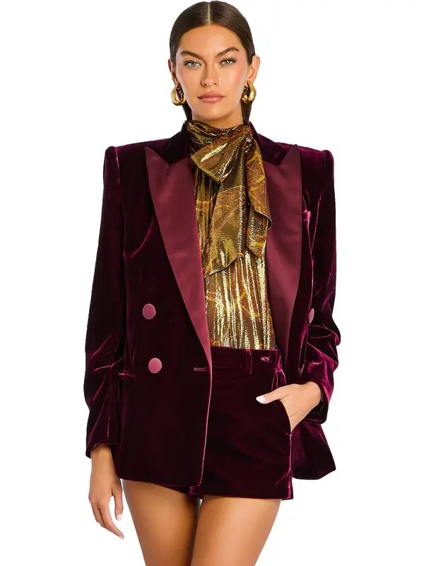 Retrofete Reffie Velvet Blazer - Port