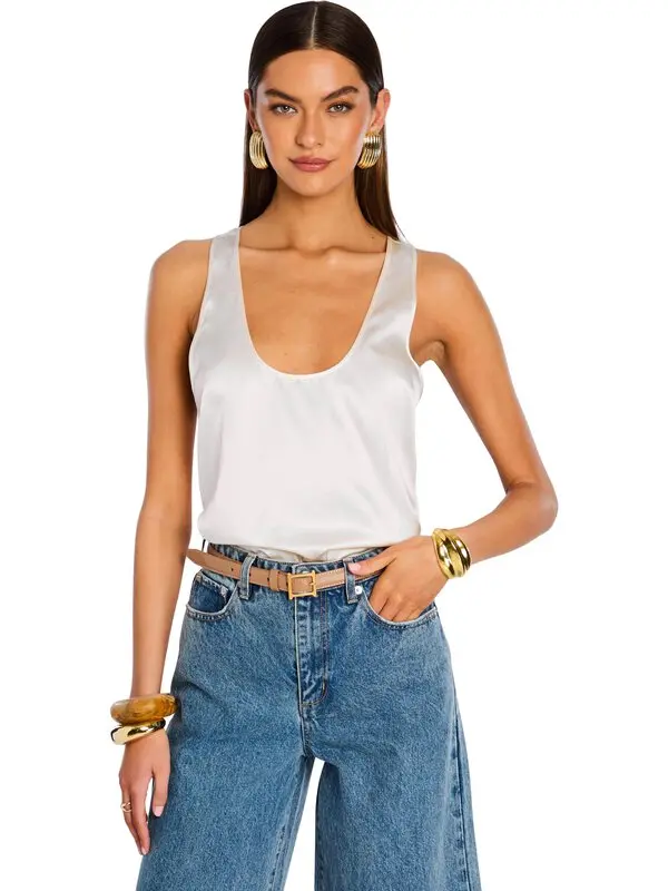 Retrofete Dori Silk Top - Bone