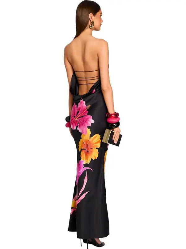 Retrofete Keaton Silk Gown - Nera Primavera
