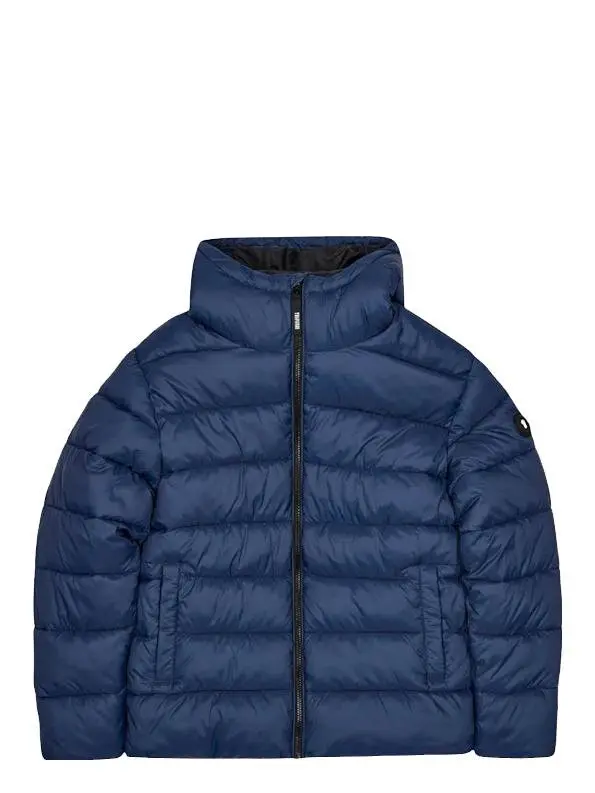 Trapstar Hooded Puffer Jacket - Navy Blue