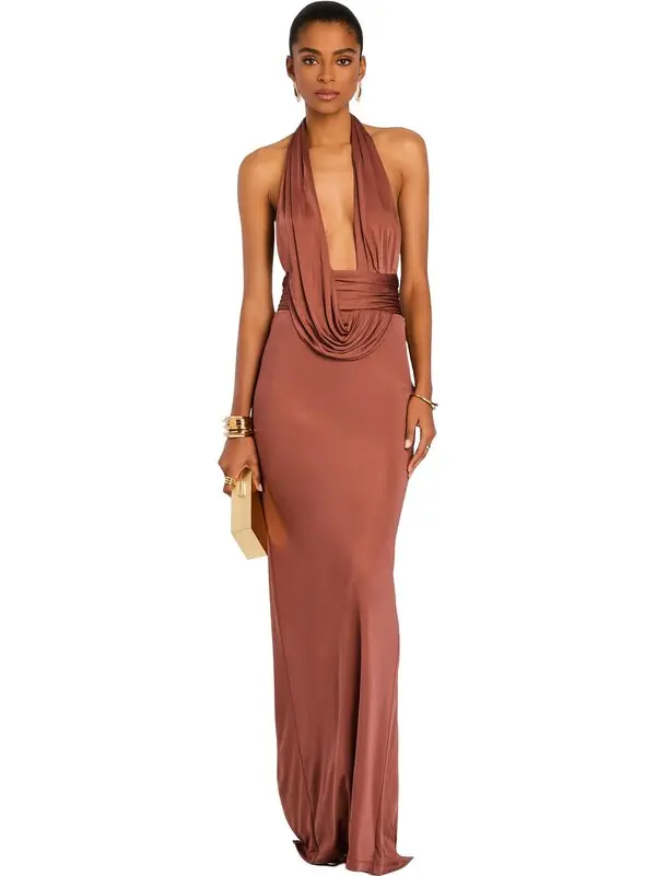 Retrofete Payton Gown - Chestnut