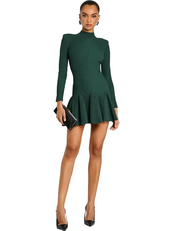 Retrofete Sydonie Knit Mini Dress - Metallic Pine