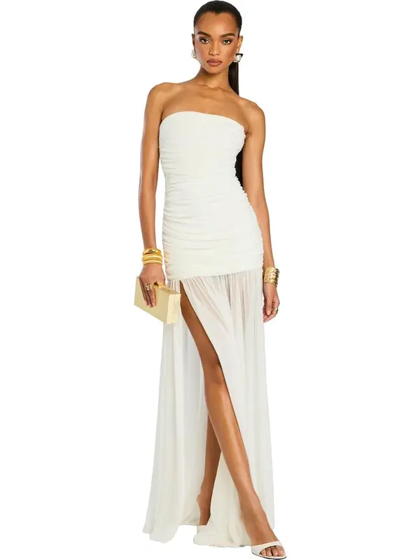 Retrofete Adele Strapless Gown - White