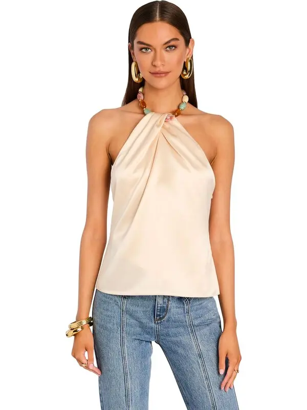 Retrofete Milani Embellished Top - Prosecco