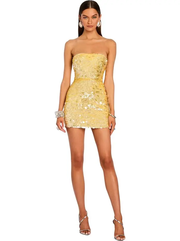 Retrofete Nolia Sequin-embellished Mini Dress - Yuzu