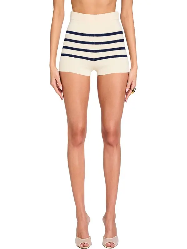 SEROYA Andrie Knit Short - Eggshell/navy