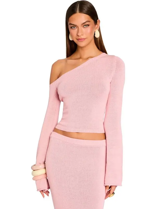 SEROYA Alivia Knit Top - Coral Blush