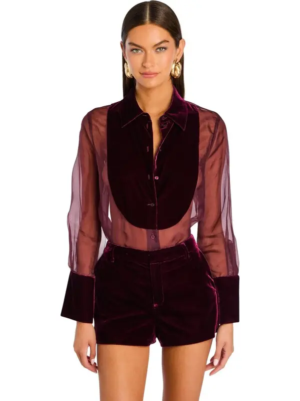 Retrofete Liana Silk Blouse - Port