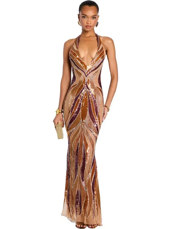 Retrofete Emryn Embellished Gown - Multi