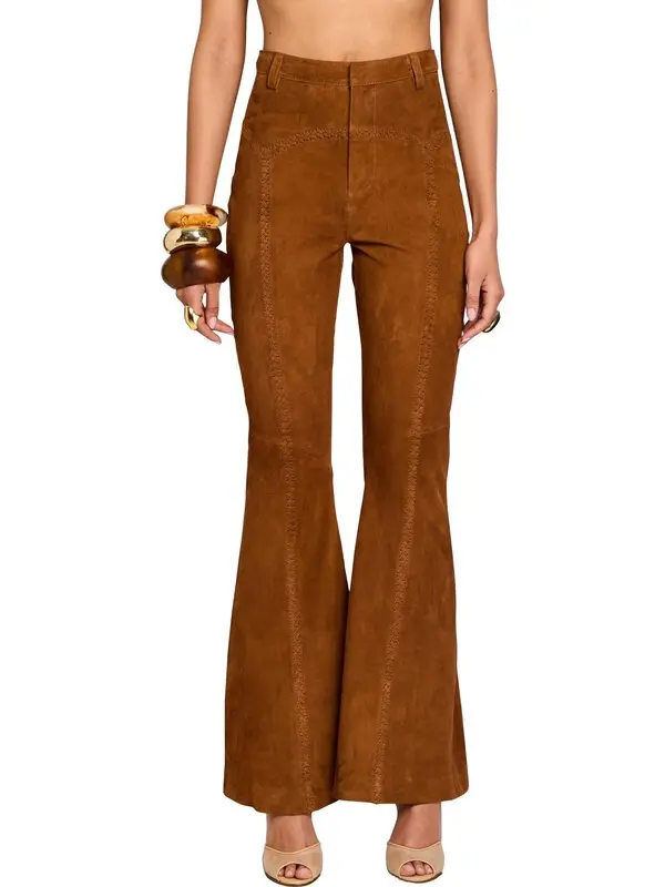 Retrofete Manuela Suede Pant - Cognac