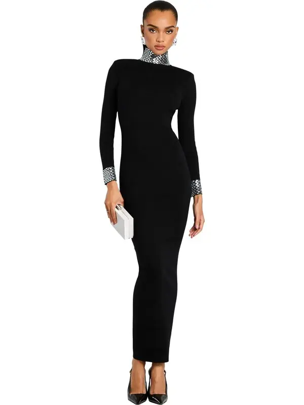 Retrofete Monroe Knit Gown - Black