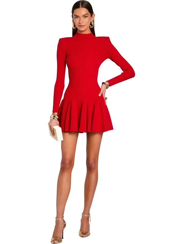 Retrofete Sydonie Knit Mini Dress - Metallic Fiery Red