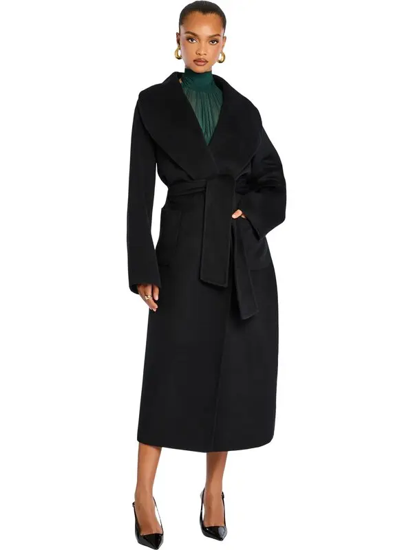 SEROYA Mavis Wool Coat - Black