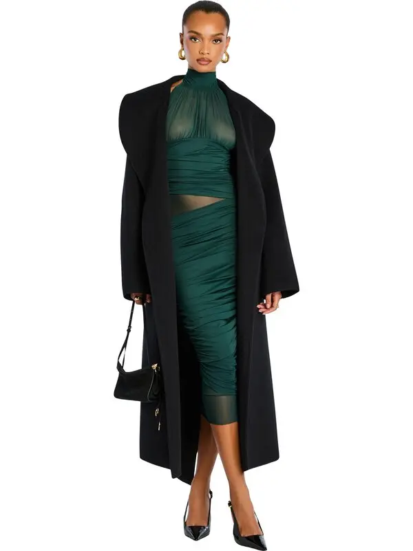 SEROYA Mavis Wool Coat - Black