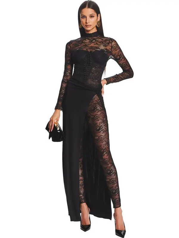 Retrofete Saphhira Lace Dress - Black