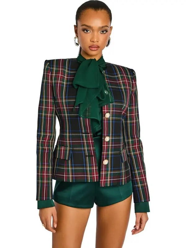 Retrofete Rora Jacket - Black Tartan