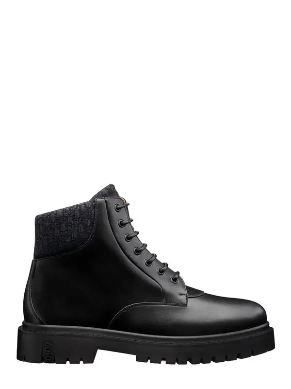 Dior Lace Up Ankle Boots - Black