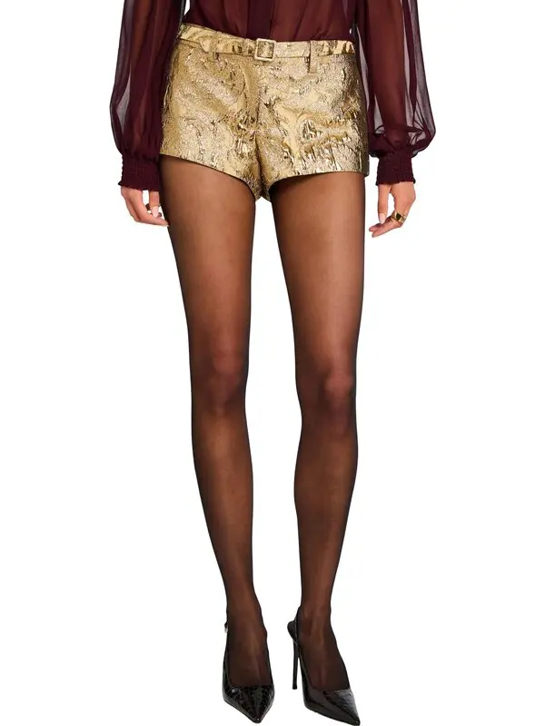 SANS FAFF Metallic Mini Shorts - Gold