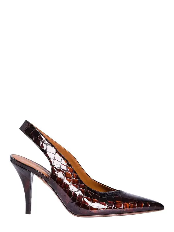 Retrofete Maxime Slingback Heel - Brown Croco