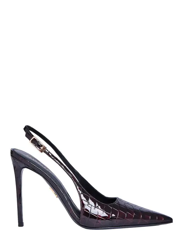 Retrofete Cindy Slingback Heel - Burgundy Croco