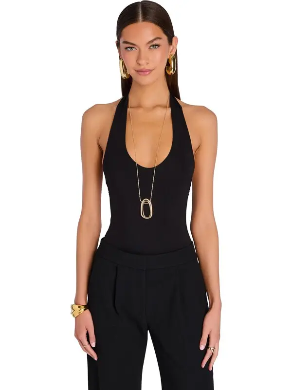 SANS FAFF Bamboo Halter Bodysuit - Black