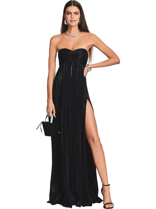 Retrofete Zoa Lamé Dress - Black
