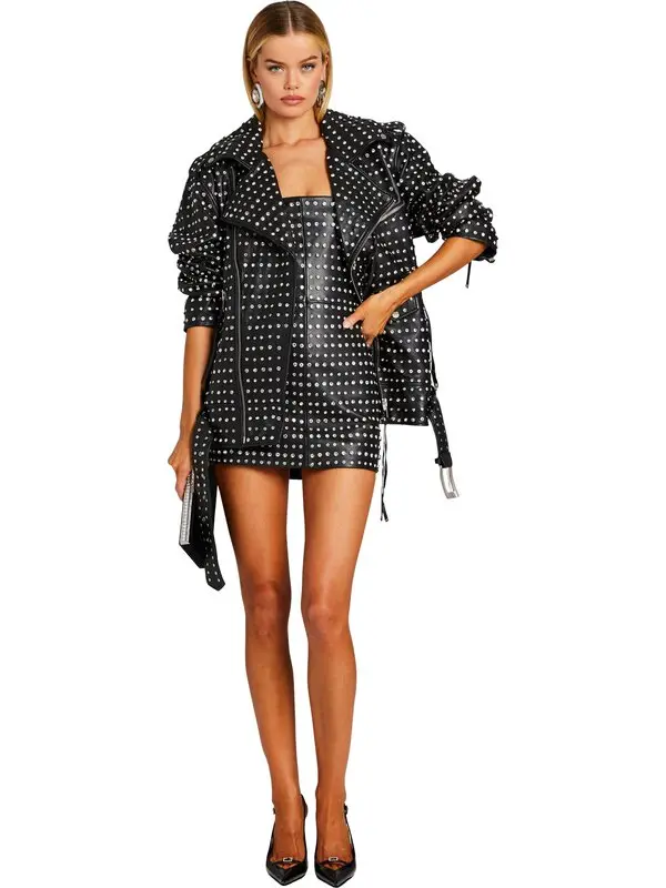 Retrofete Icon Rhinestone Jacket - Black/crystal