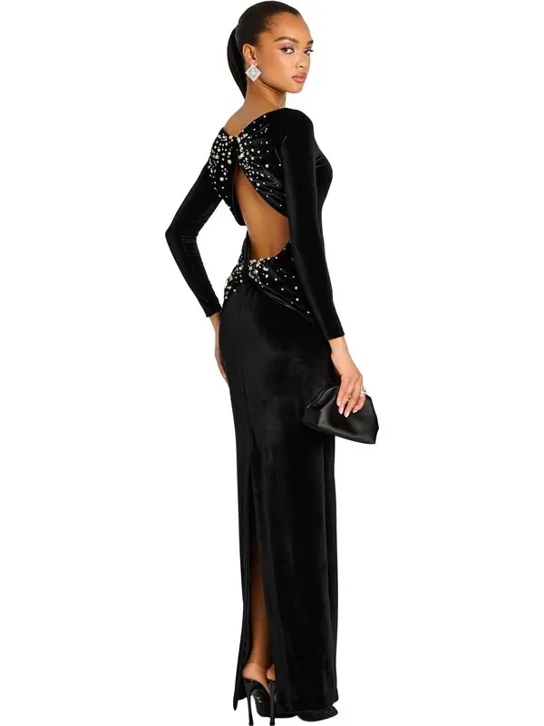 Retrofete Taegan Velvet Dress - Black