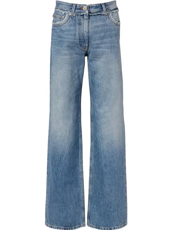 Versace Mid-rise Wide-leg Jeans - Blue