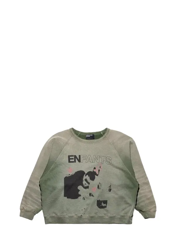 Enfants Riches Déprimés My Death My Life Raglan Sweatshirt - Green