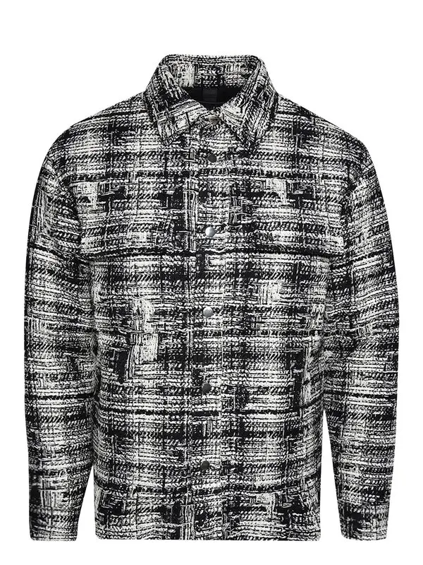 Amiri Tweed Padded Overshirt - Black