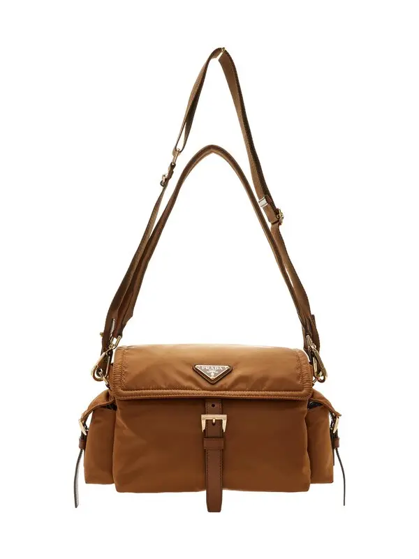 Prada Small Nylon Camera Bag - Brown