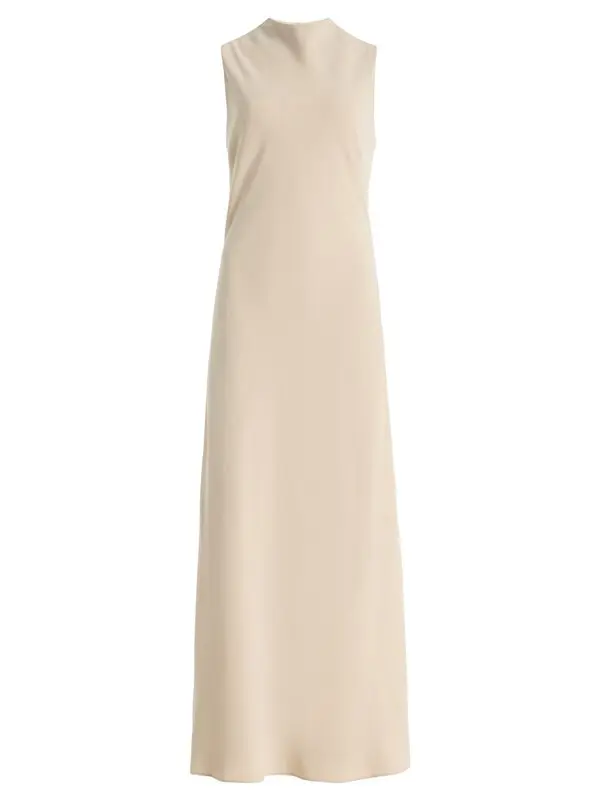 SLOAN The Bias Crepe Midi Dress - Brown