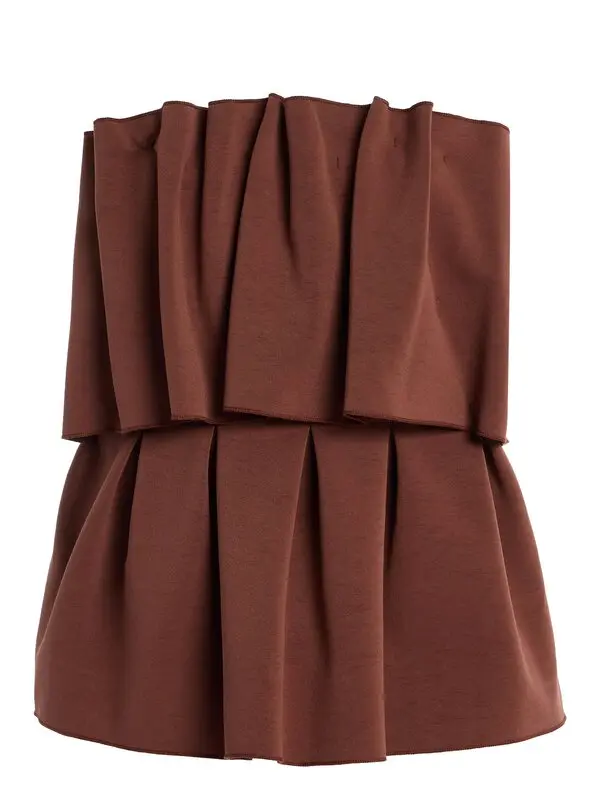 HOUSE OF DAGMAR Sculpted Tube Top - Brown