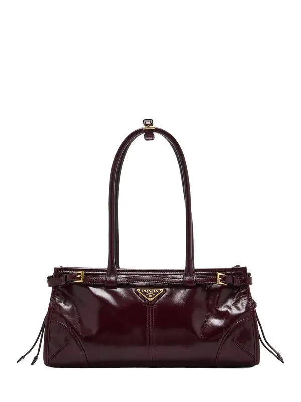 Prada Bonnie Small Leather Bag - Burgundy